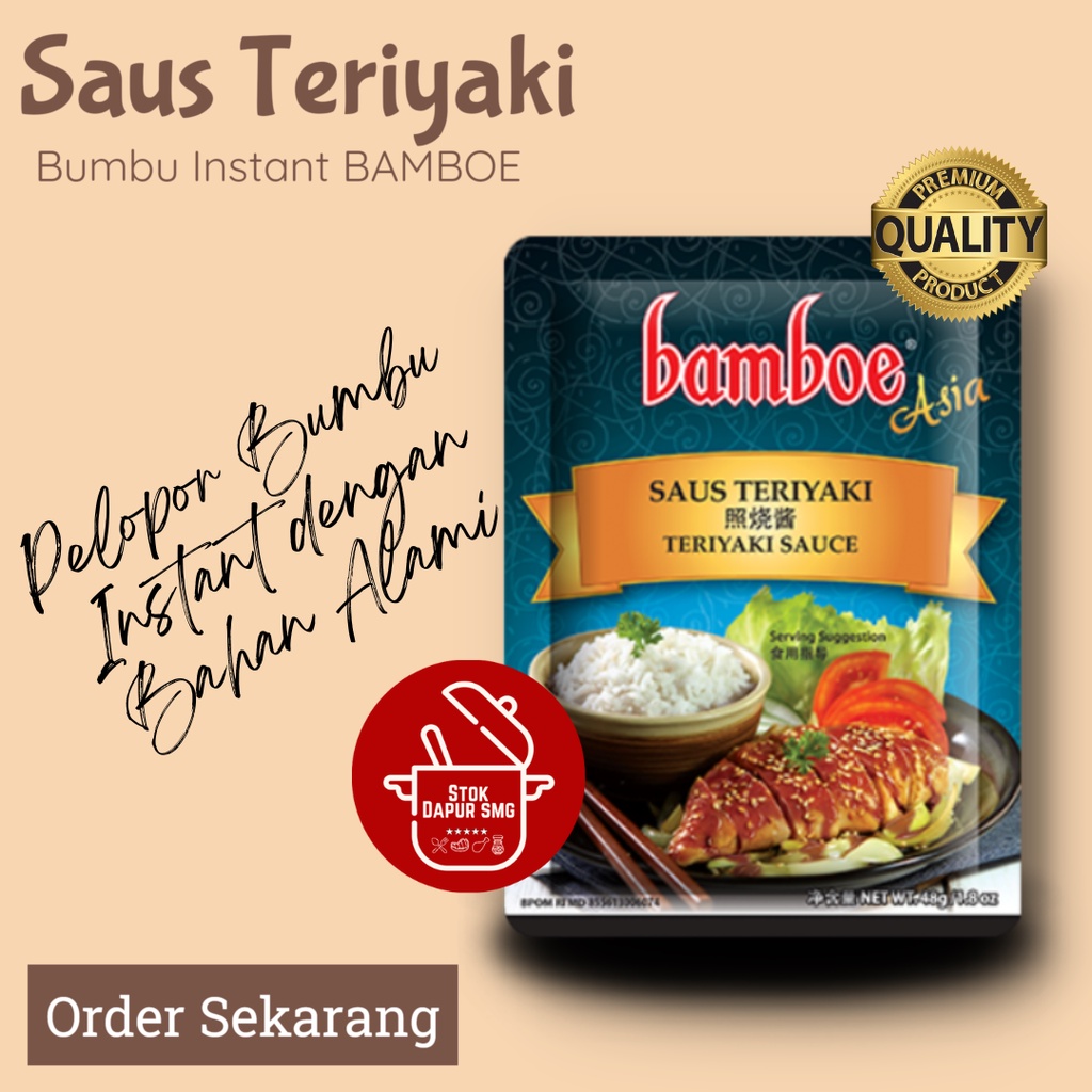 Bamboe Asian Cuisine TERIYAKI SAUCE Instant Cooking Seasoning 48gr ...