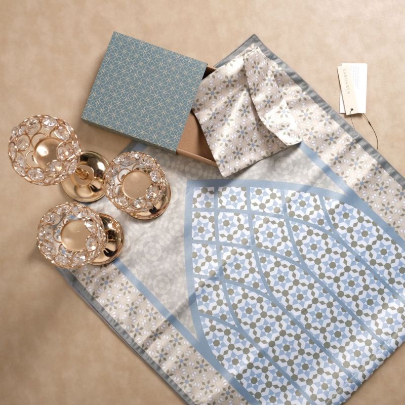 Kashmeer Satin Series Travel Sajadah | Free Box & Pouch Hampers Luxury ...
