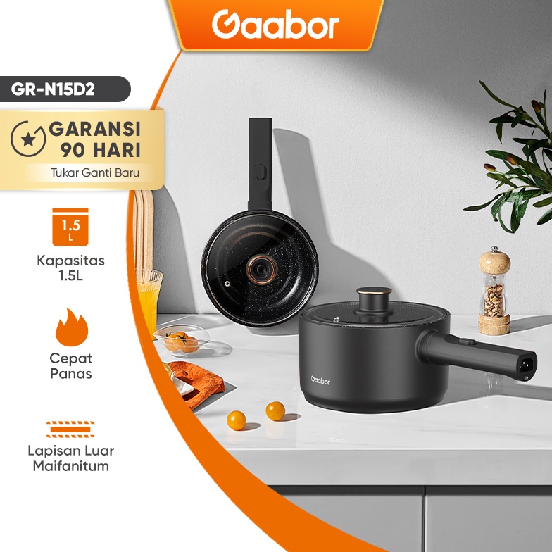 HITAM Ready Gaabor Multipurpose Low Watt Electric Pot Non-Stick ...