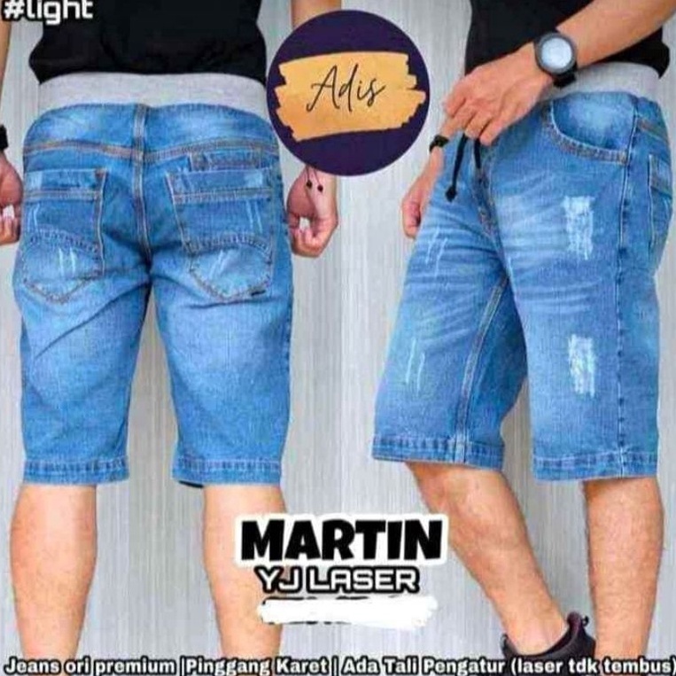 Shopee brand Men's Ripped DENIM JEANS Adult/RIP JEANS Short Men Rubber ...