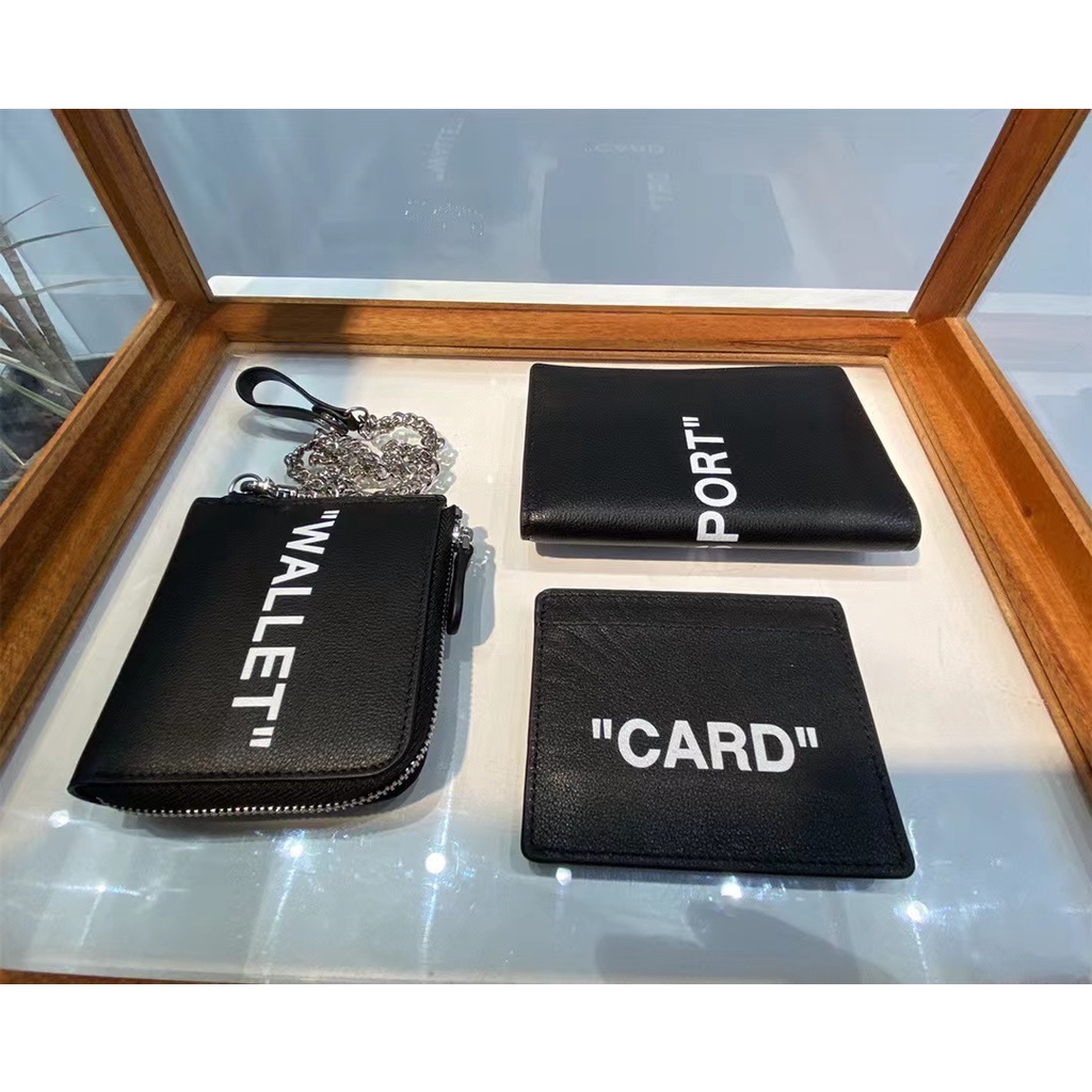 OFF WHITE Pack White Pickup Set Three Original OW WPIR Wallets | Shopee ...