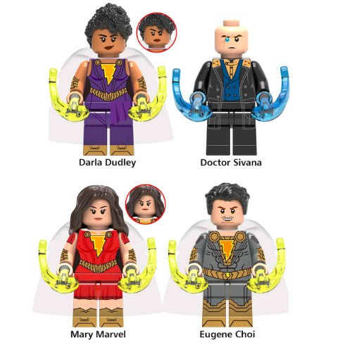 Dc Shazam Darla Dr Silvana Mary Marvel Eugene Choi Lego Minifigure ...