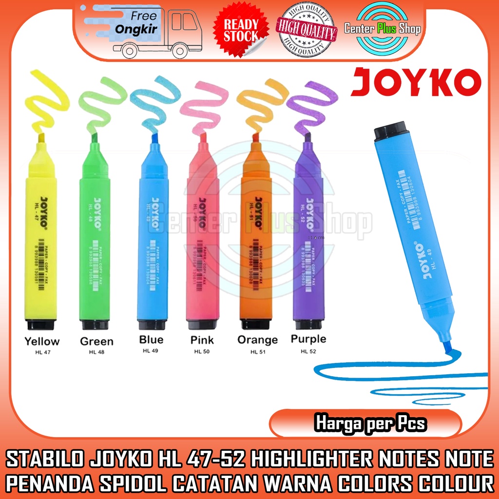 STABILO HIGHTLIGHTER JOYKO HL 47-52 COLOR MARKER NOTE NOTEBOOKNotes ...
