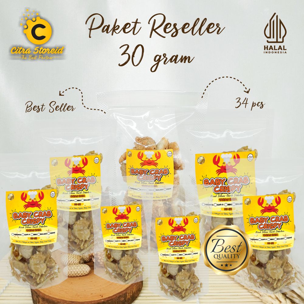 Reseller Package BABY CRAB 30GR CRISPY Snack HOMEMADE Contemporary ...