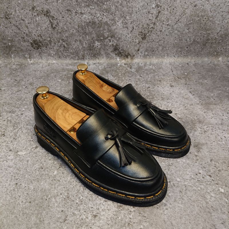 Docmart Penny Loafers Fullblack shoes / slipon shoes / men's formal ...