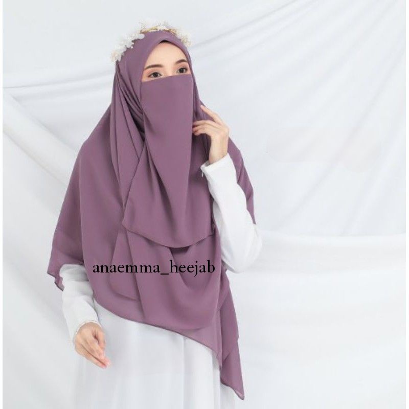 MATA Tudung AISHA ANAEMMA • rectangular non-instant jumbo syar'i veil ...