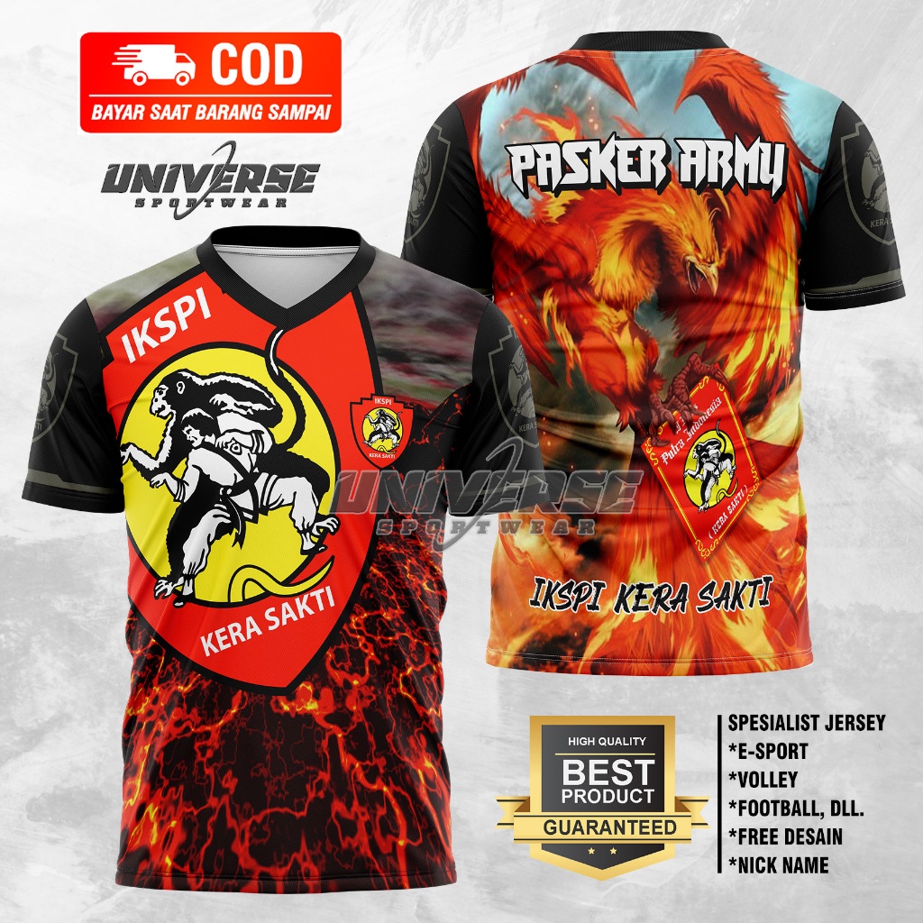 PENCAK SILAT KERA SAKTI JERSEY/IKSPI/ IKSPI KERA SAKTI KAOS BAJU/PENCAK SILAT V.1 JERSEY ...
