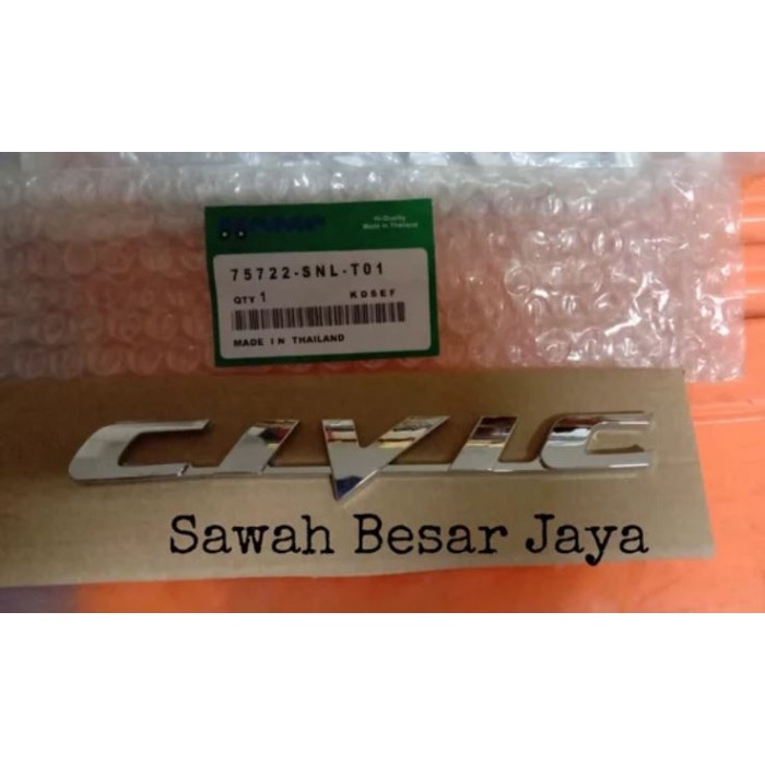 Original Civic FD FD1 FD2 Rear Trunk Door Car Name Logo Emblem | Shopee ...