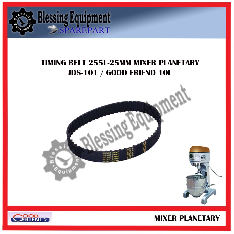 Jds-101 Sparepart Timing Belt 255L Mixer 10L GOOD FRIEND | Shopee Malaysia