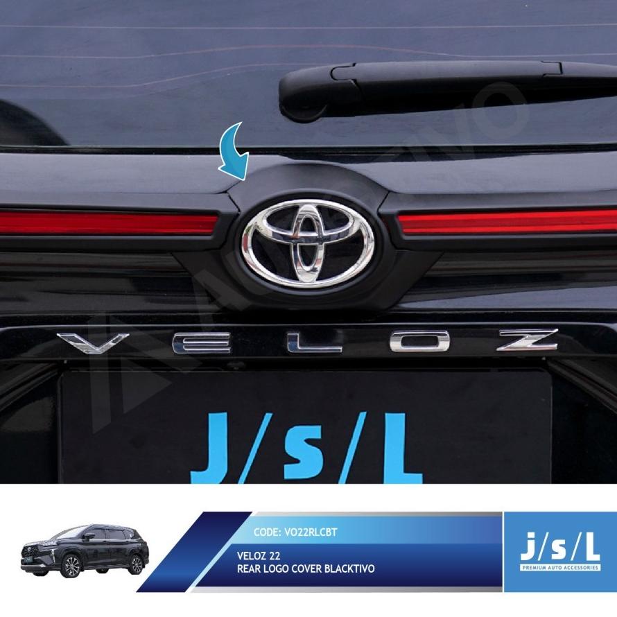Rear Logo Cover Emblem Black Doff Blacktivo Toyota Veloz 2022 Up Jsl ...