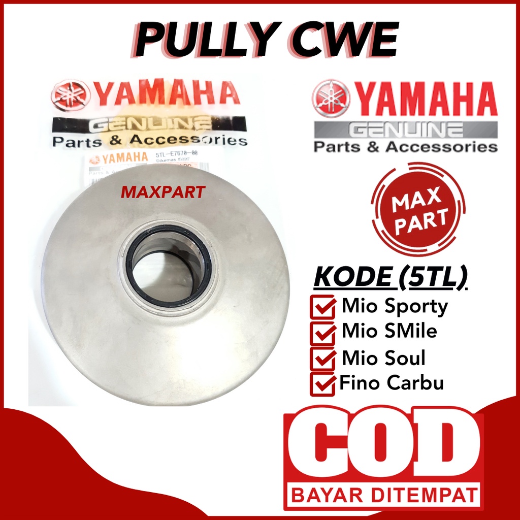 Pully Stump 5TL PULI PULLEY Rear FACE SET MOVEABLE DRIVEN YAMAHA MIO ...