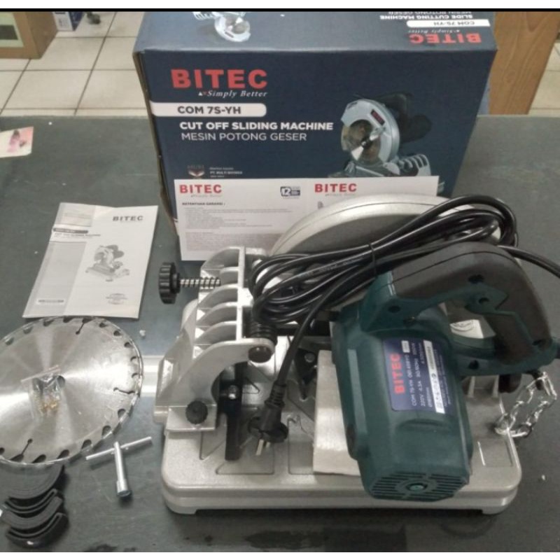 MESIN BITEC 7" COM 7S-YH Sliding iron wood aluminum bone cutting ...