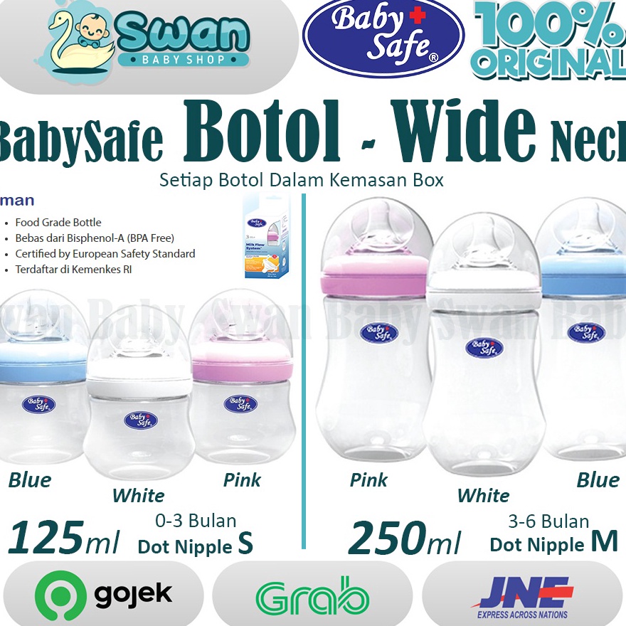 New Stock Baby Safe Wide Neck Milk Bottle (125ml/250ml) | Shopee Malaysia