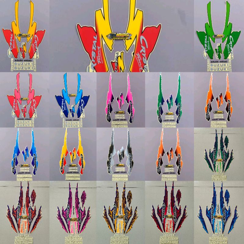 Suzuki crystal tune Oren Striping, best quality motorbike stickers ...
