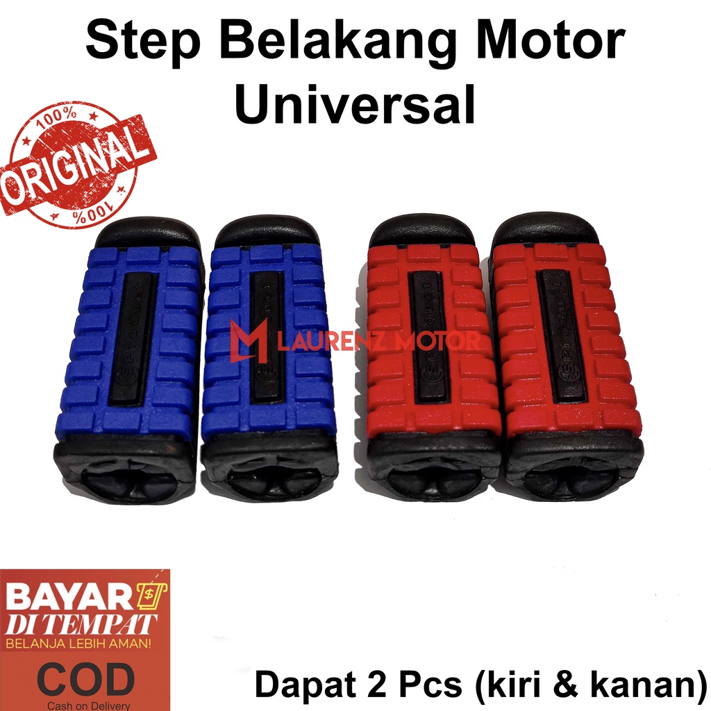 Universal Motorcycle Front Rubber Footsteps Pair of Barstep Variations ...