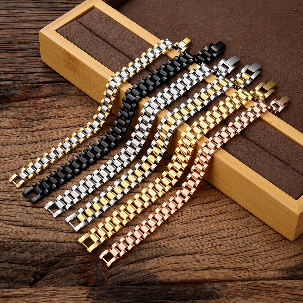 Stainless Steel Men's Bracelet Titanium Steel Fashion Bracelet 8mm 10mm ...
