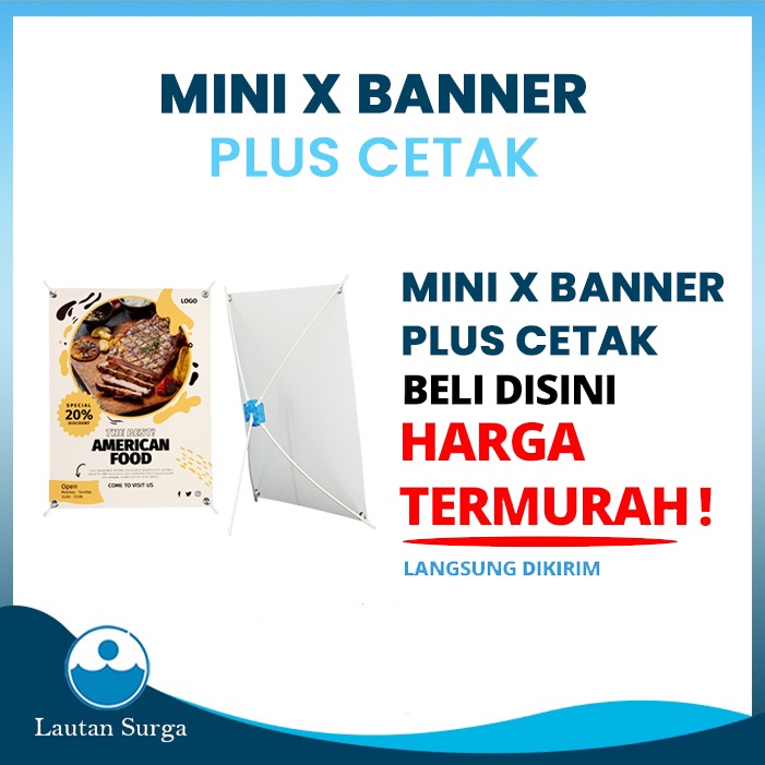 Stand Mini X Banner A4 Plus Print Art Carton Glossy Lamination - Free ...