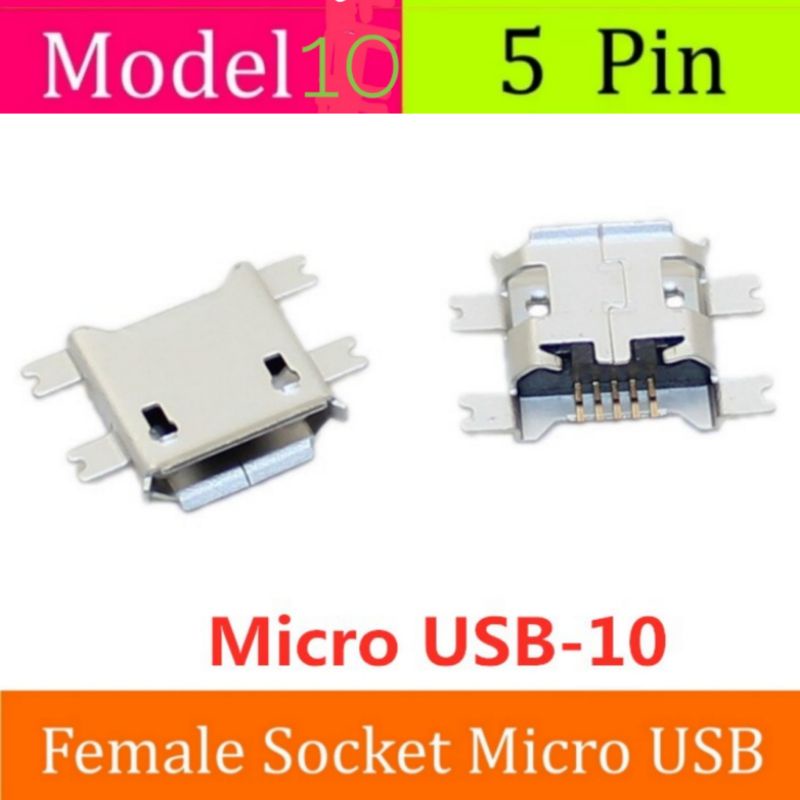 M010 Connector Charger Socket Micro Usb 5 Pin Type B Mike Female HP | Shopee Malaysia