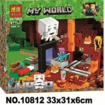 Minecraft Lepin 18038 Toys The Nether Portal Compatible 21143 | Shopee ...