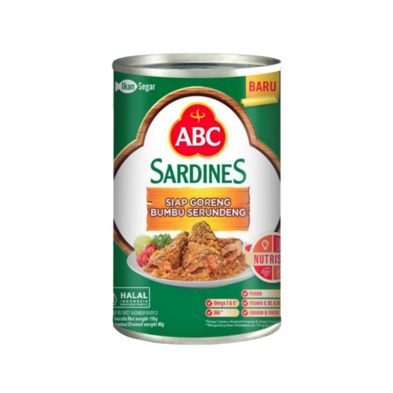 Abc Sardines Sardines Ready to Fry Serindeng Seasoning Can 155 g ...