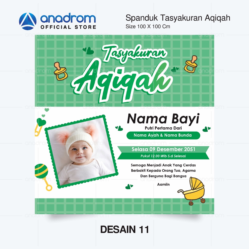 Aqiqah Velvet Banners For Girls | Aqiqah Banner Custom Free Photo Input ...