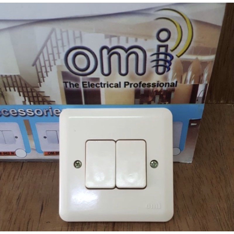 Omi CREAM DOUBLE SWITCH Series SWITCH | Shopee Malaysia