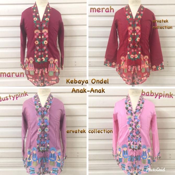 Kebaya Betawi Children Ka20/School Uniform/Javanese Traditional Clothes ...