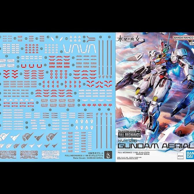Fm FULL MECHANICS 1/100 GUNDAM AERIAL WATER DECAL GHOST CUSTOM DECAL ...