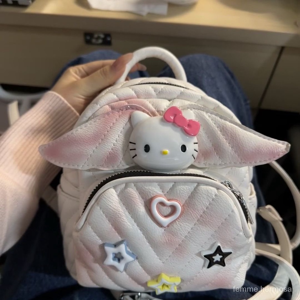 Cute KT tie-dye Wings Wings Wings Shoulder Bag Women Korean Rhombus ...