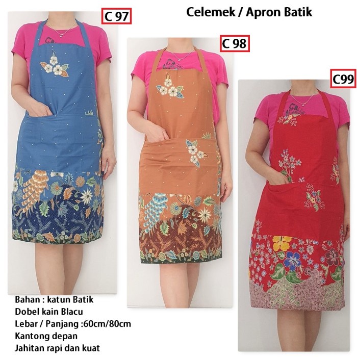 Apronku Batik Apron Traditional Ethnic Motif Batik Apron | Shopee Malaysia