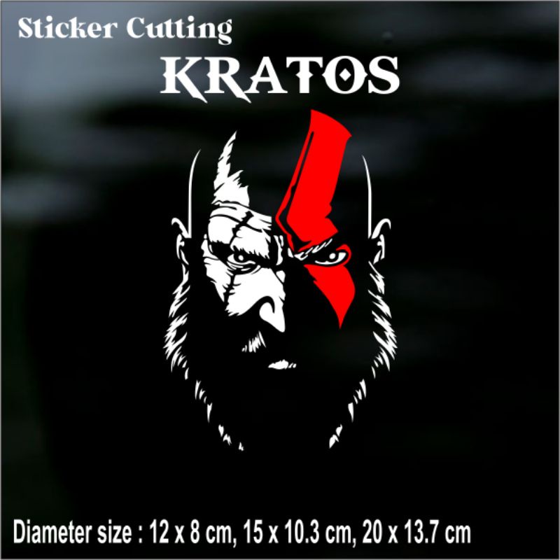 KRATOS GOD OF WAR CHARACTER IMAGE CUTTING STICKER WATERPROOF CAR BODY ...