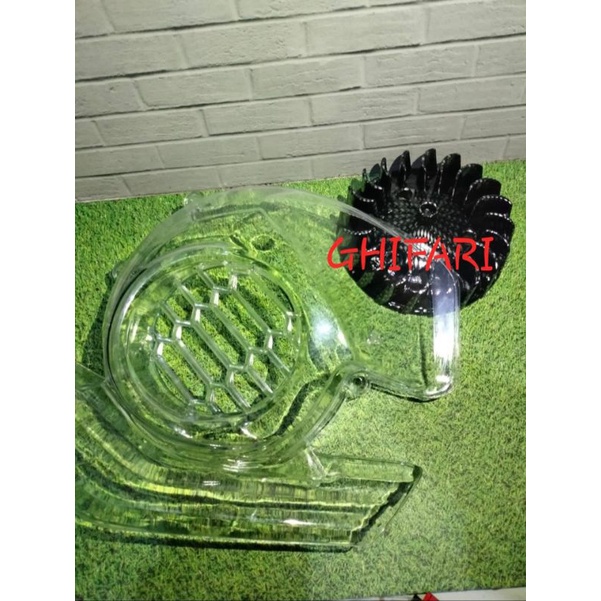 Transparent Clear Mio M3 Fan Cover Plus Glowing Carbon Fan | Shopee ...