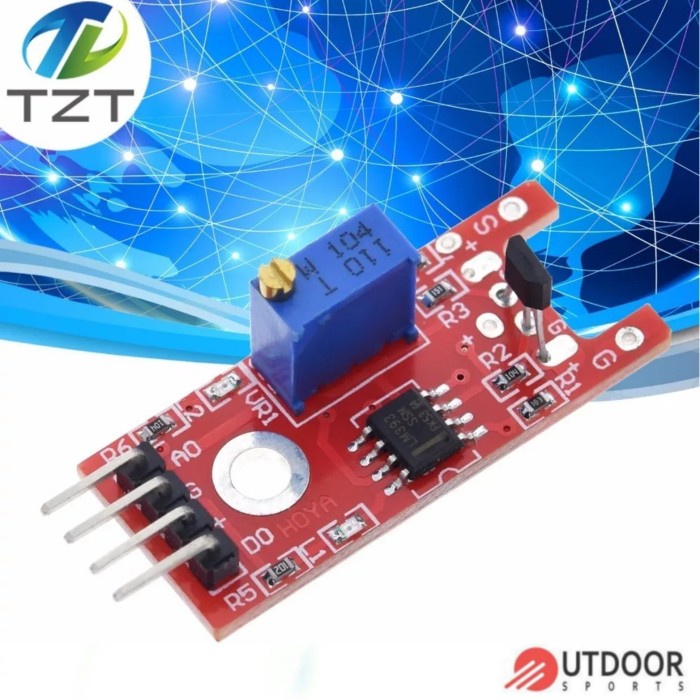 Ky-024 Linear Magnetic Hall Sensor Module High Sensitivity LESHP ...