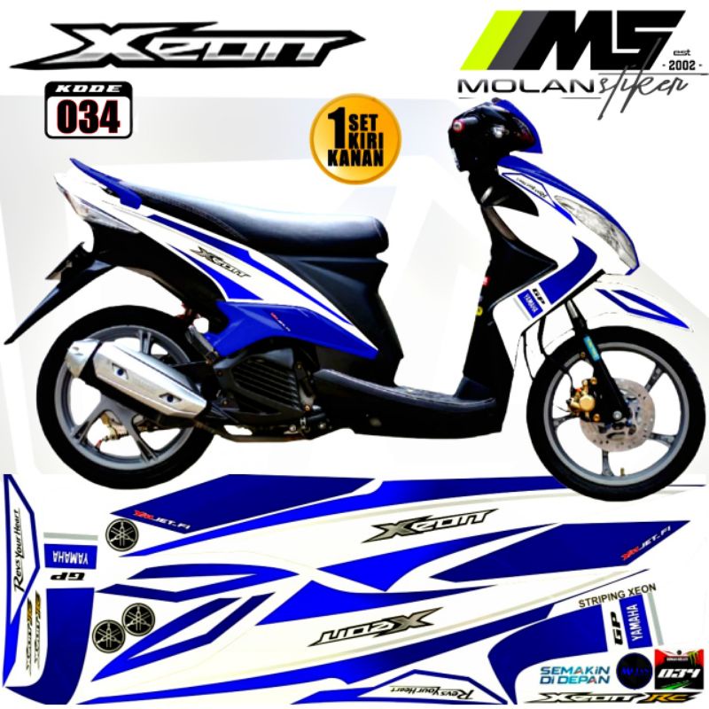 PUTIH Decal Sticker Striping Variation Xeon Rc 125 2013-2015 & Xeon 125 ...