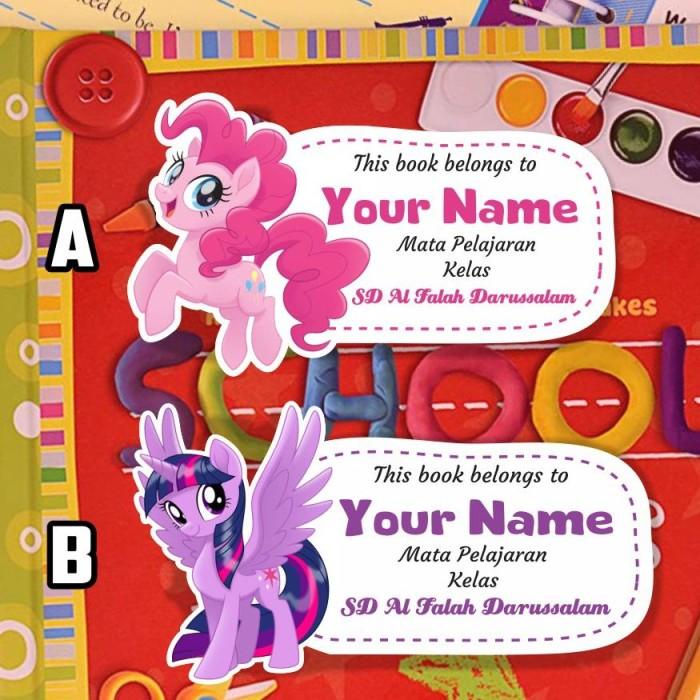 Festive LITTLE PONY CUTE Theme Book Cover Name Sticker | Shopee Malaysia