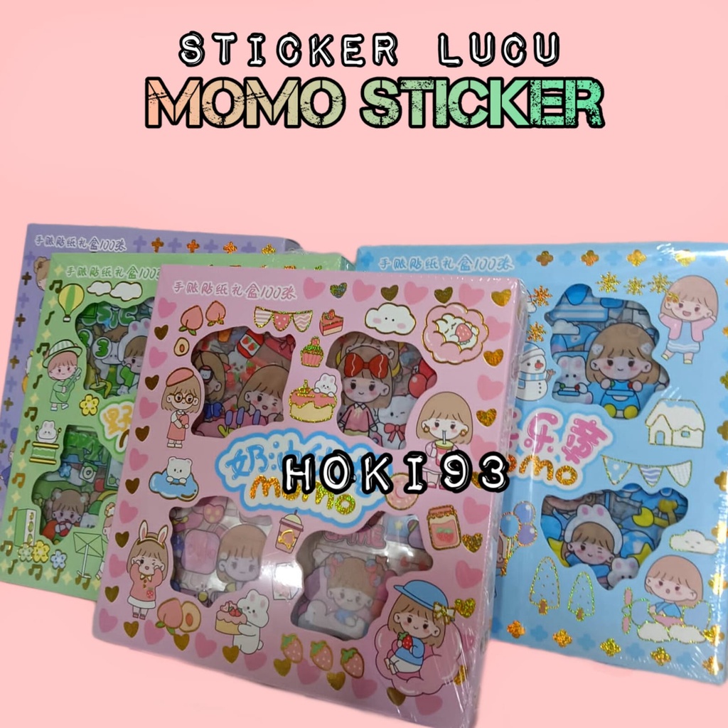 Momo Cute Cartoon STICKER SET BOX Cartoon STICKER SET | Shopee Malaysia