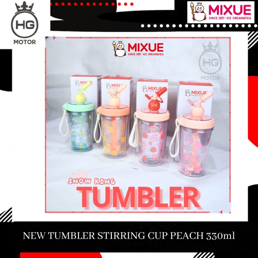 New!! Drinking Bottle MIXUE Color Tumbler Fruit Stirring Cup 330ml ...