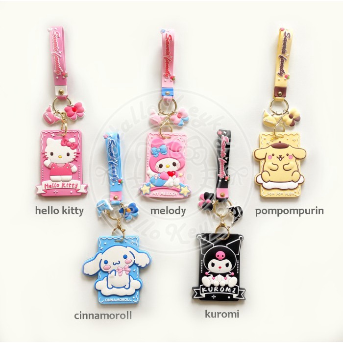 GANTUNGAN Hanger Name Tag Id Card Kitty Melody Cinnamoroll Kuromi ...