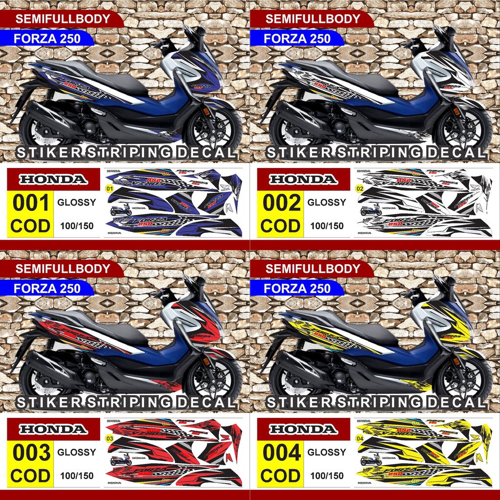Honda forza Motorcycle striping/honda forza Variation/honda forza decal ...
