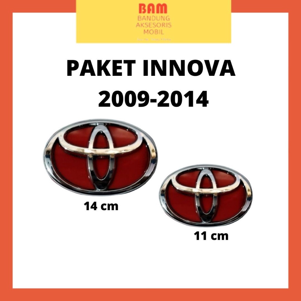 MERAH Exclusive Red Toyota Car Logo Package Innova Outboard Model 2009 ...