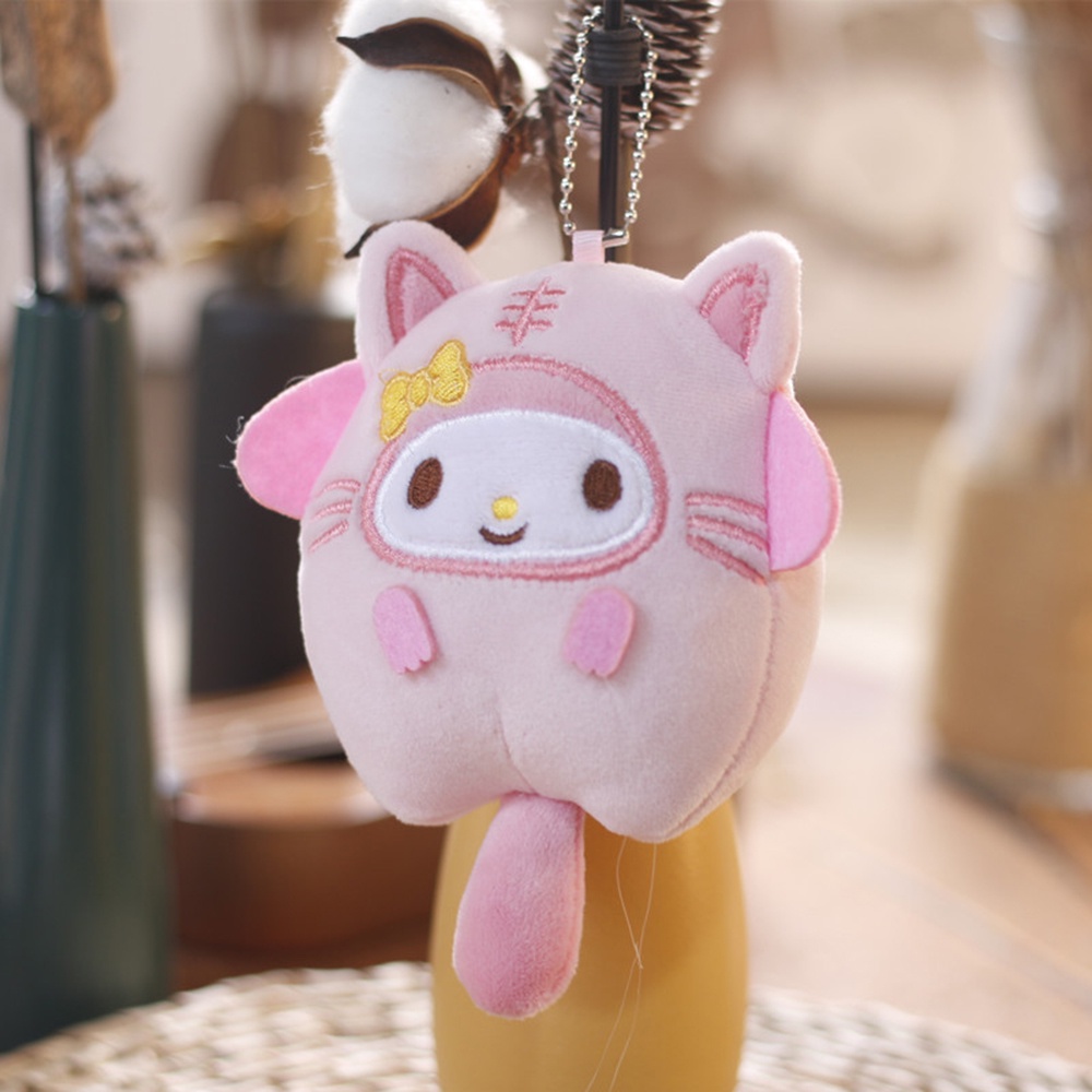 XJ- Cute Kawaii Plushie Key Ring Sanrio Kuromi Melody Cinnamoroll Plush ...