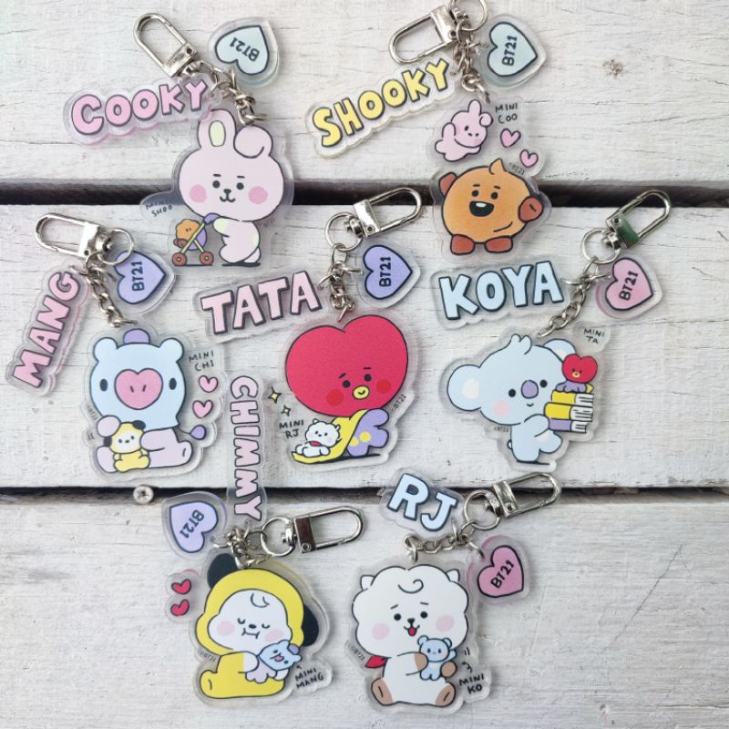 [YS] Bt21 / TINYTAN BTS ACRYLIC KEYCHAIN | Shopee Malaysia