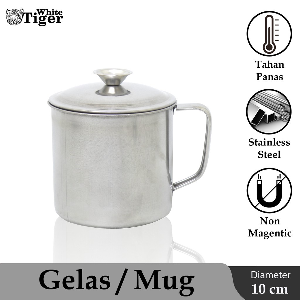 White Tiger 555 Glass / Drinking Cup Diameter 10 - 12 Cm Ros Chrome ...