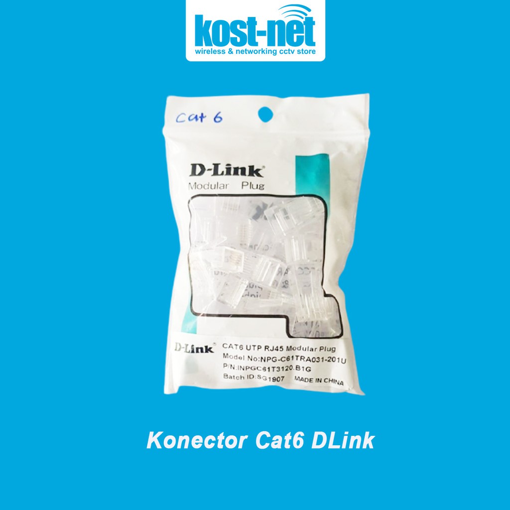 Connector RJ45 D-Link Cat6 | Paint Connector 6 | Dlink Cat6 Connector ...