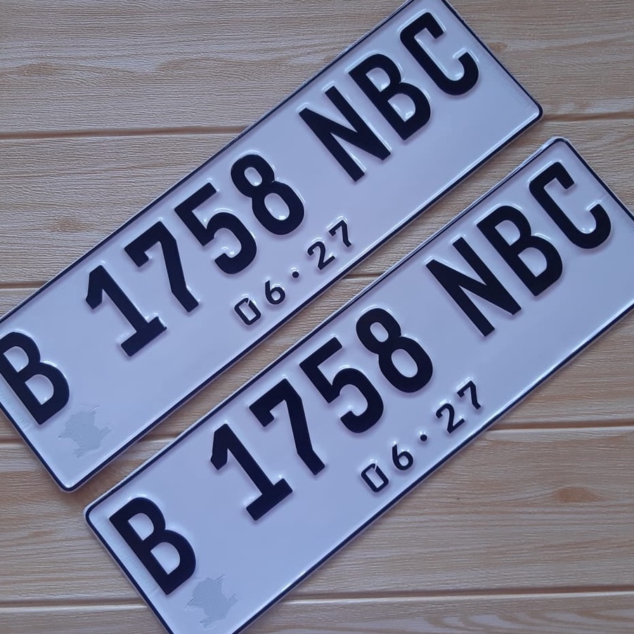 PUTIH Car Number Plate White Color New Font Original Plate | Shopee ...