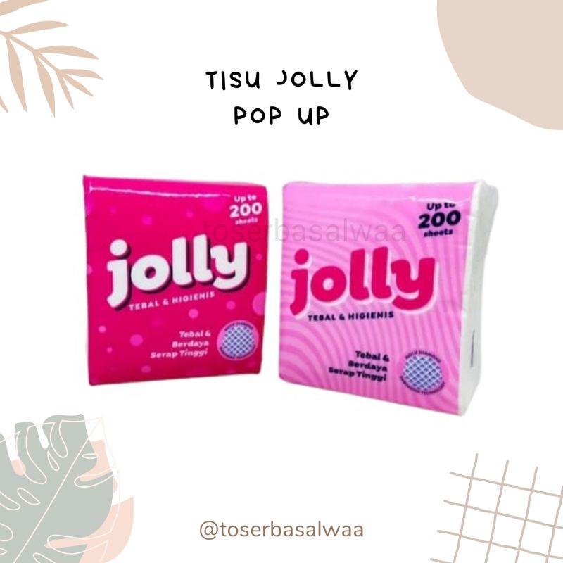 Jolly Pop Up Tissue 200 Sheets Tissue Facial Tissue Thick Hygienic ...