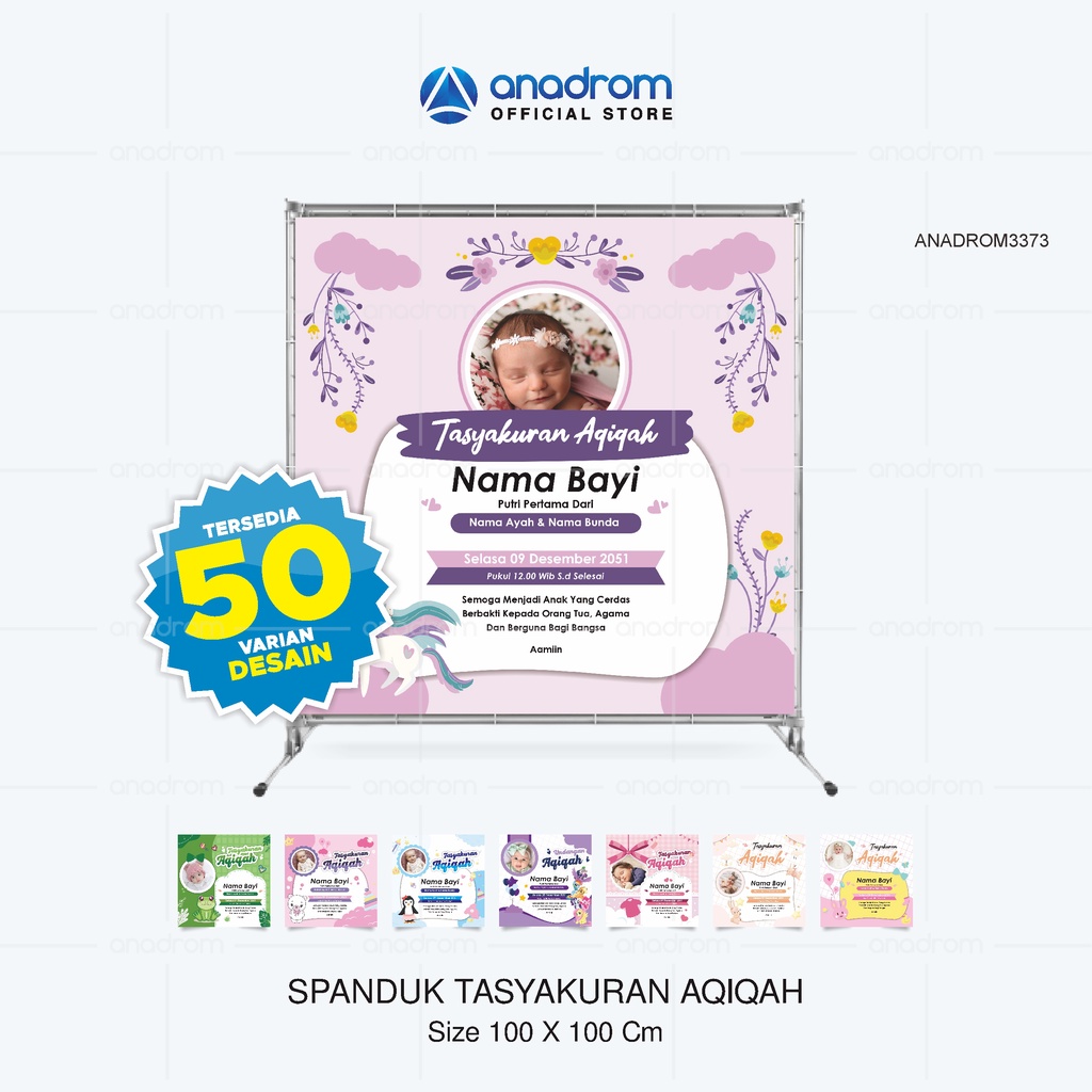 Aqiqah Tasyakuran Banner for Girls | Custom Aqiqah Banner Free Photo ...