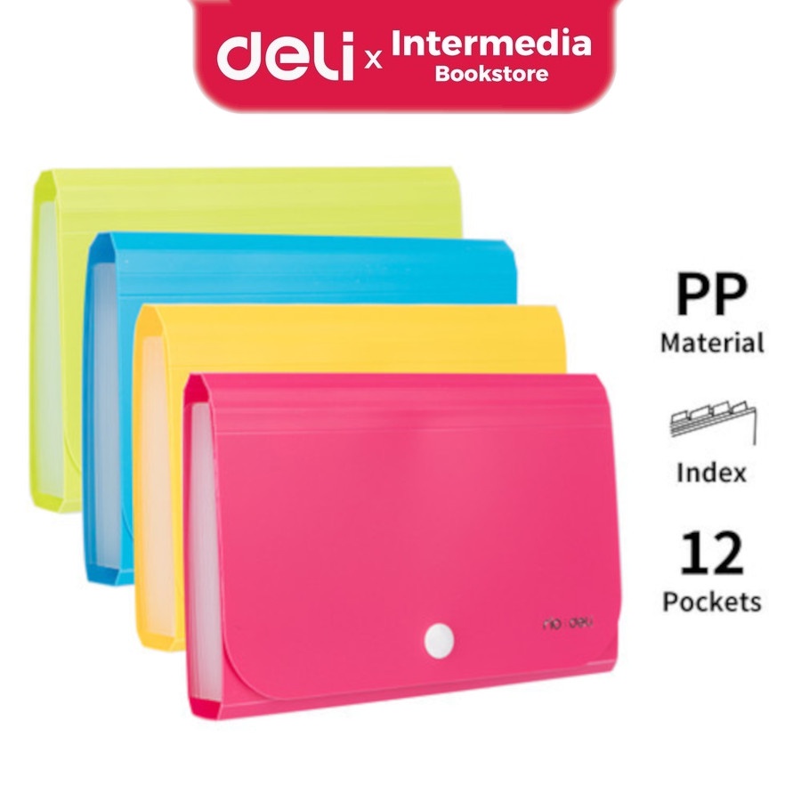 Deli E5561 Expanding File A6 size and 12 Dividers with index tabs for ...