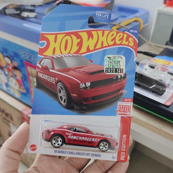 Hot Wheels 18 Dodge Challenger Srt Demon Red Edition Fs 2022 Shopee