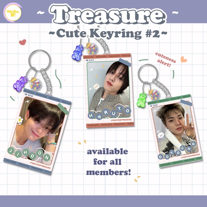 GANTUNGAN YG Treasure KEYRING CUTE BOYFRIEND PART 2 KEYCHAIN TREASURE ...